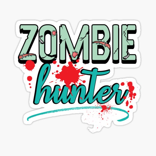 "Zombie Hunter Maggot Infested Blood Splatter Apocalypse design ...