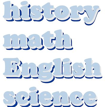 "Cute blue school subject labels pack" Sticker for Sale by laurenemoe ...