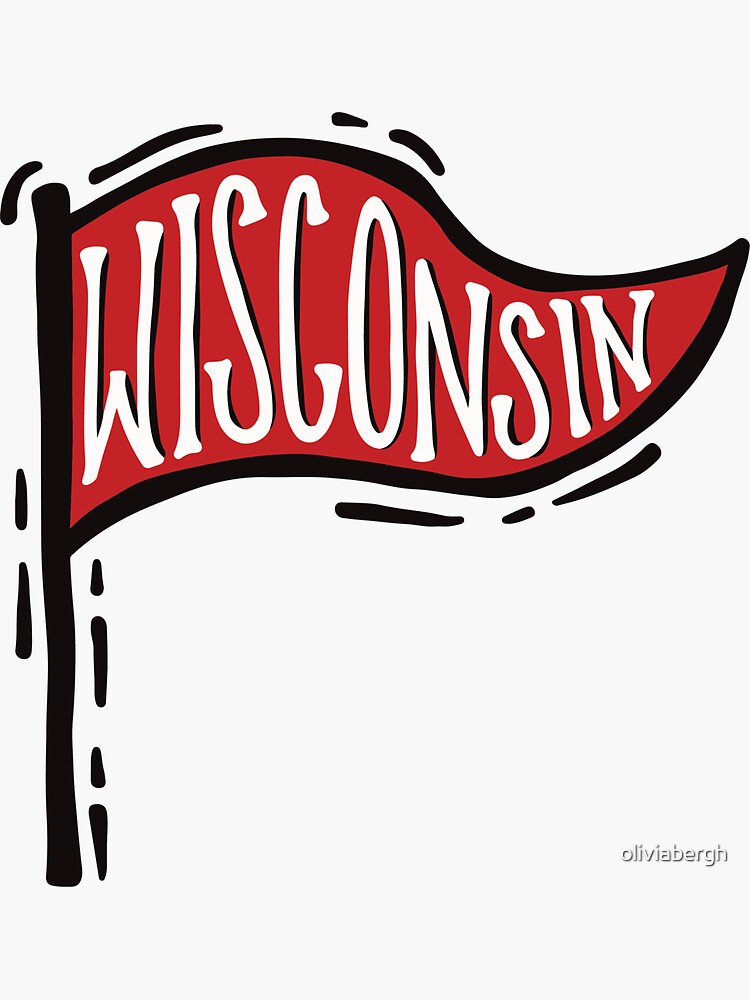 "Wisconsin Flag" Sticker for Sale by oliviabergh | Redbubble