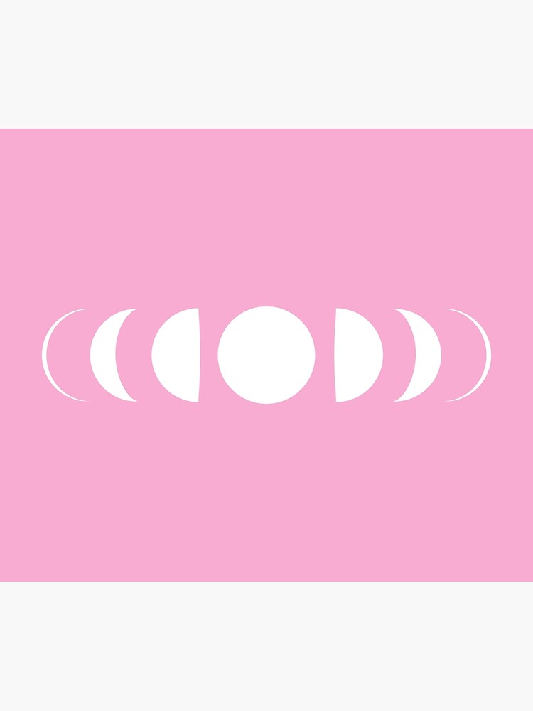 "Moon Phases - Pink and White" Poster for Sale by synthesizer | Redbubble
