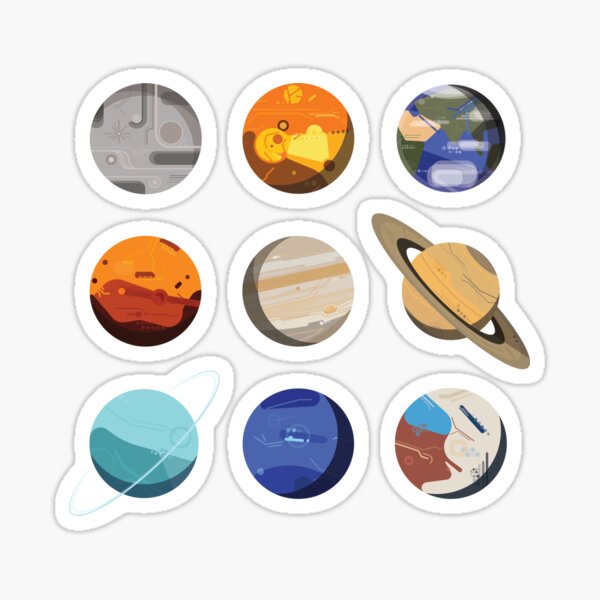 "Solar System Set" Sticker by jakemartin | Redbubble