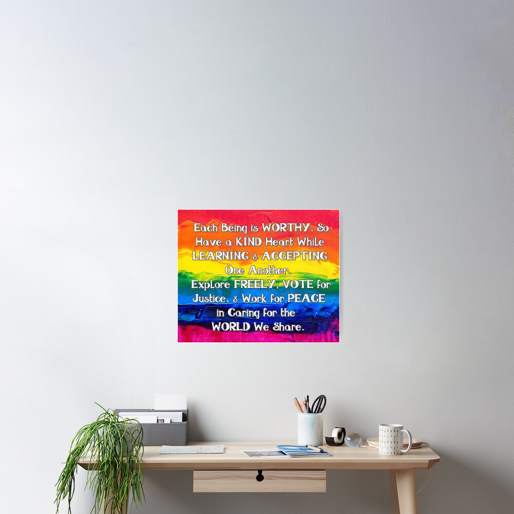 "UU Seven Principles in Two Sentences" Poster for Sale by gwinna ...