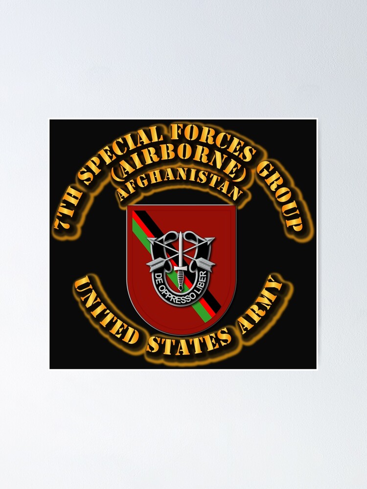 "SOF - 7th SFG - Flash - w AFG Band" Poster by twix123844 | Redbubble