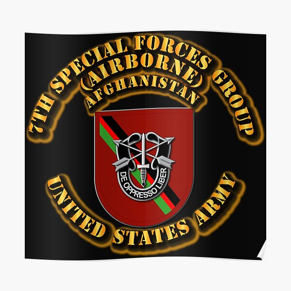 "SOF - 7th SFG - Flash - w AFG Band" Poster by twix123844 | Redbubble
