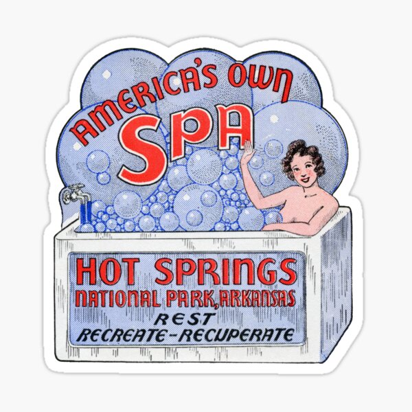 "1940s Hot Springs National Park Arkansas" Sticker for Sale by ...