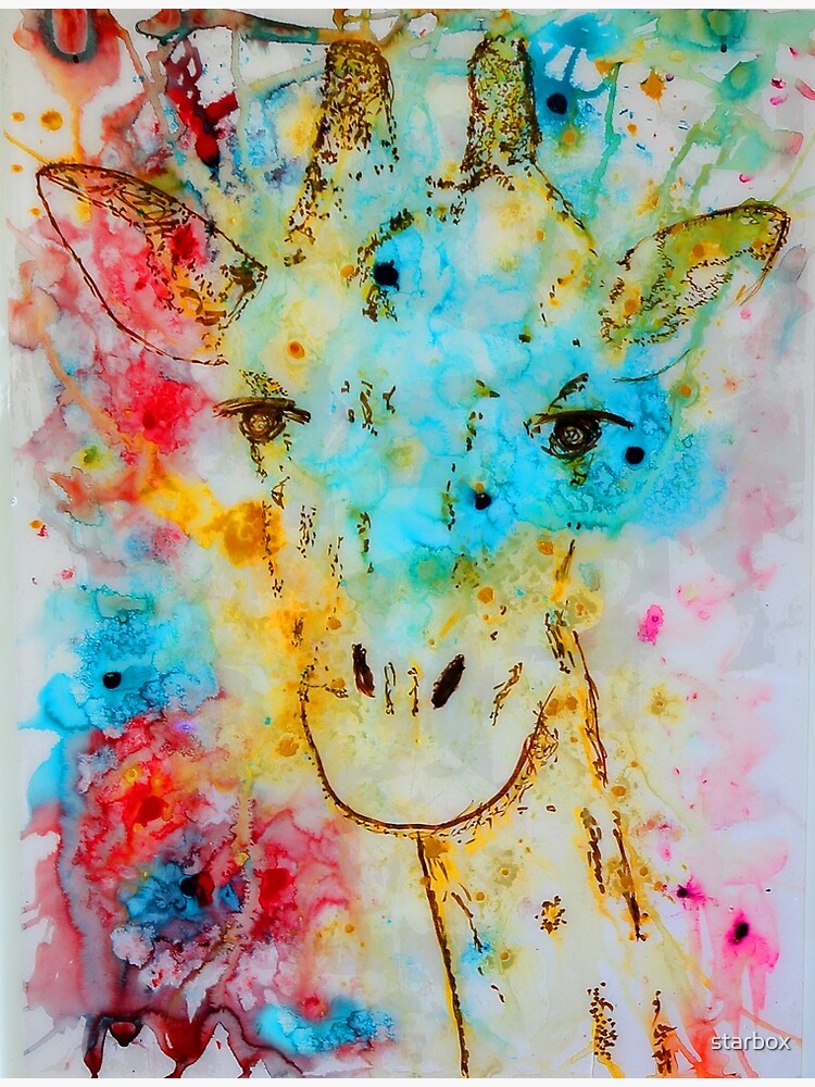 "Colourful Giraffe" Art Print by starbox | Redbubble