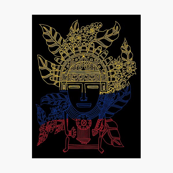 Impression photo « MUISCA CHIBCHA COLOMBIA COFFEE PLANT NATIONAL FLAG ...