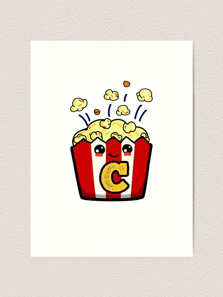 "Alphabet Letter C Popcorn Box" Art Print by kidsmonogram | Redbubble