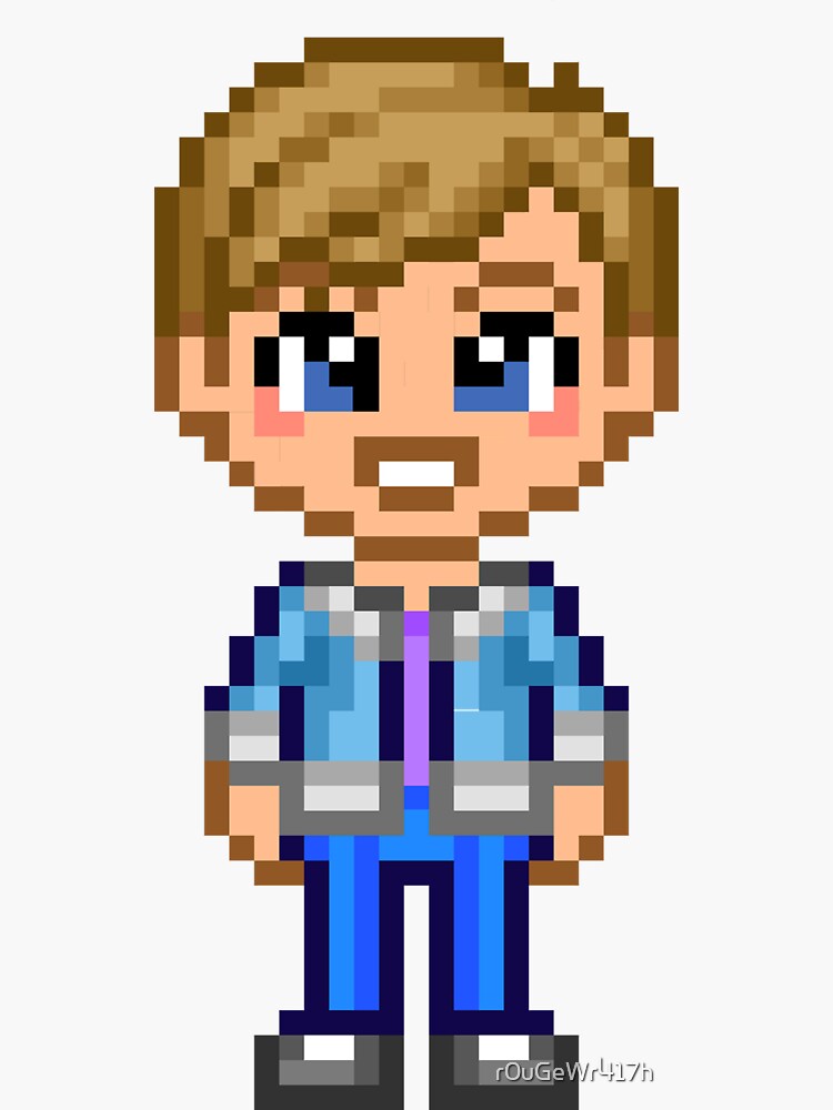 "Pixel Boy " Sticker by r0uGeWr417h | Redbubble