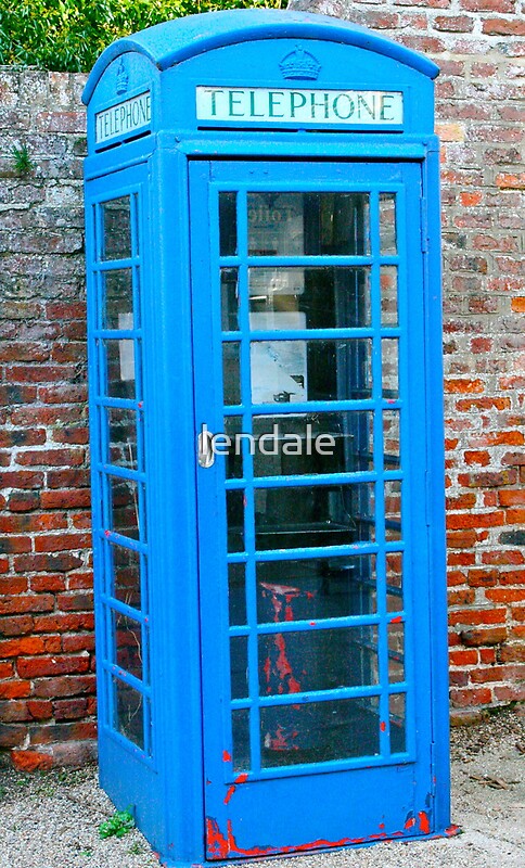 "Blue telephone box" by lendale | Redbubble
