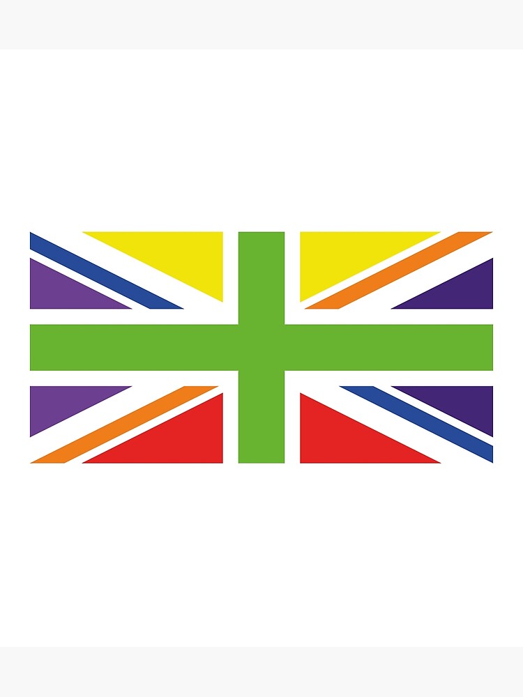 "Union Jack Rainbow Pride Flag Jubilee 2022" Art Print by ...