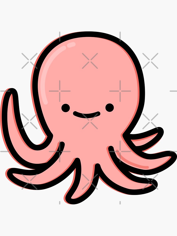 "Cute Octopus" Sticker for Sale by happyfruits | Redbubble