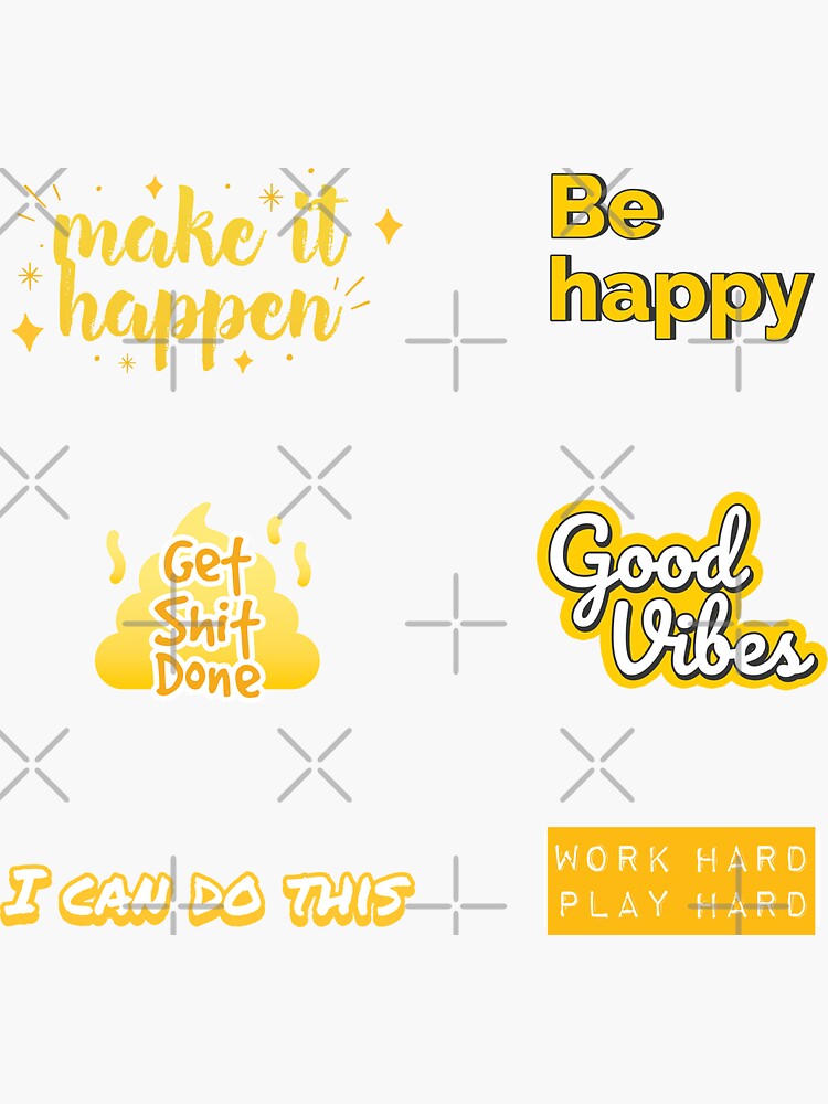 "Yellow Motivational Hydro Flask" Sticker for Sale by lucypooki | Redbubble