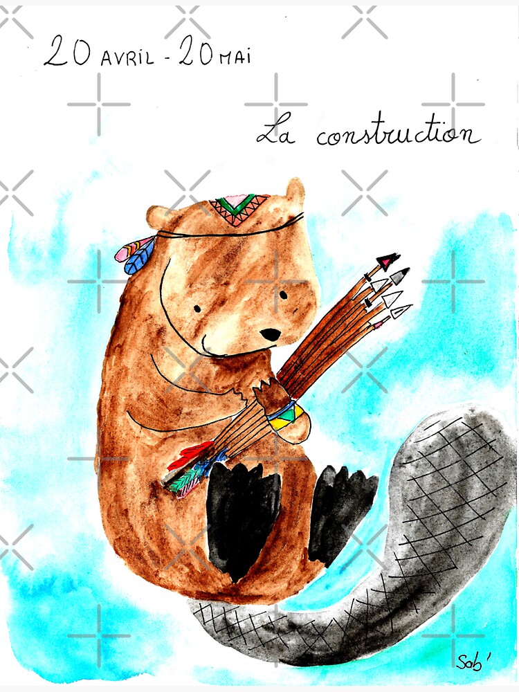 "Native American sign of Beaver" Sticker for Sale by neigeternelle ...