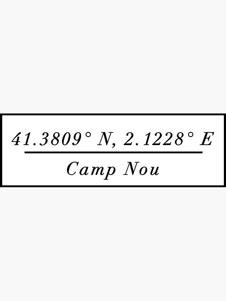 "Camp Nou" Sticker for Sale by cocreations | Redbubble