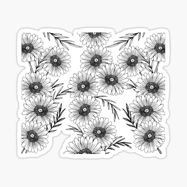 "Daisy doodle" Sticker by alexvoss | Redbubble