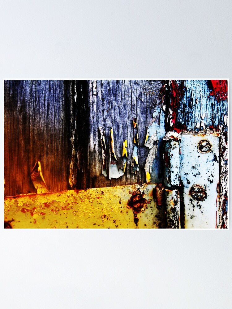 "Rustic textured wood and hinge" Poster for Sale by idaDesign | Redbubble