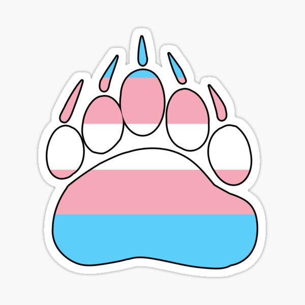 "Bear Print - Trans" Sticker by Draikinator | Redbubble