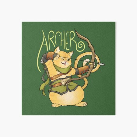 "Archer Cat - Videogames RPG Class " Art Board Print by Nymei | Redbubble