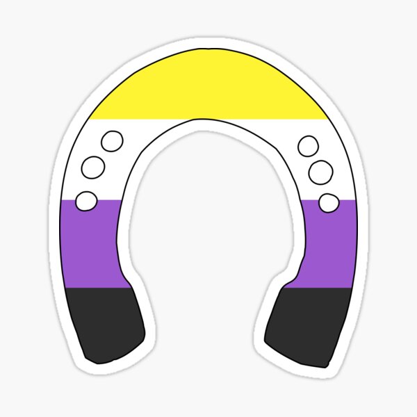 "Horseshoe - Nonbinary" Sticker for Sale by Draikinator | Redbubble