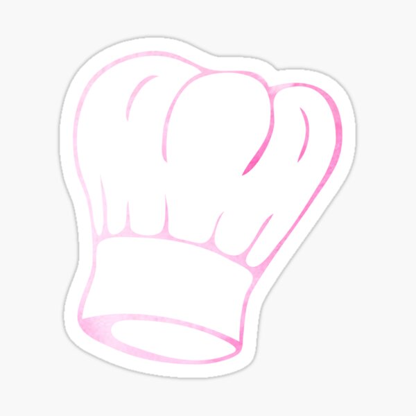 "Pink Chef Hat - Cooking Sticker" Sticker for Sale by StickersStore ...