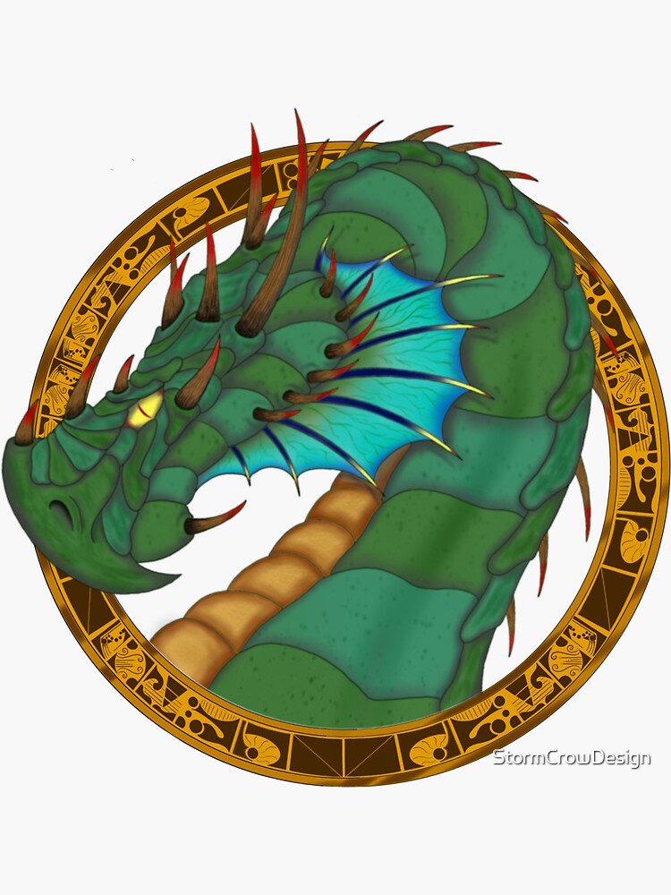 "Dragon Hunter " Sticker for Sale by StormCrowDesign | Redbubble