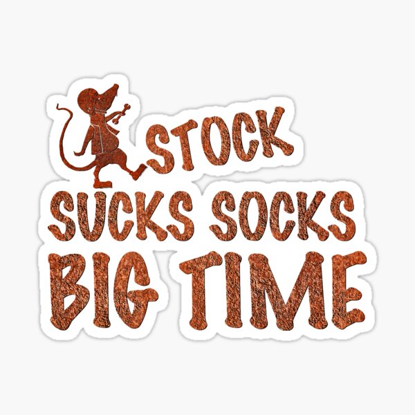 Rusty Rat Biker Stock Sucks Socks Rust Red Sticker By Karenlincoln Redbubble