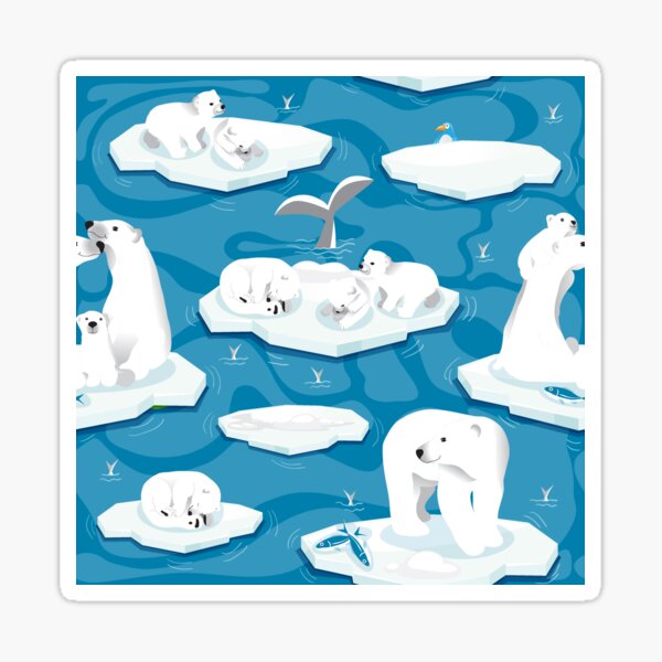 "Endangered animals - Polar bear" Sticker by pakanta | Redbubble