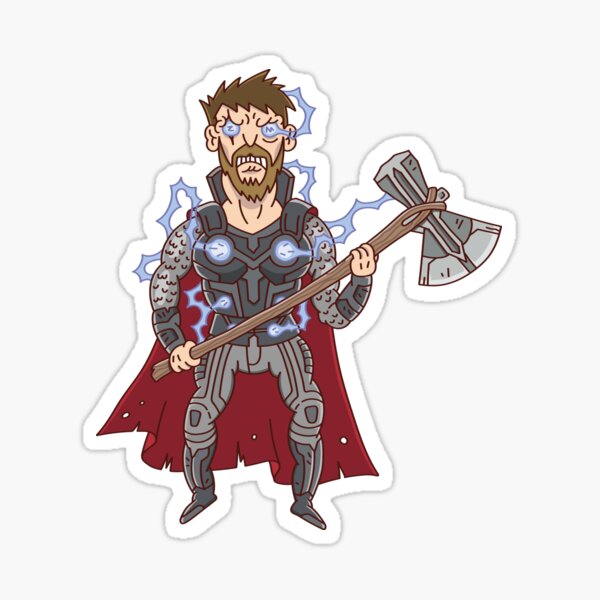 "Thor" Sticker by mocanumihnea | Redbubble