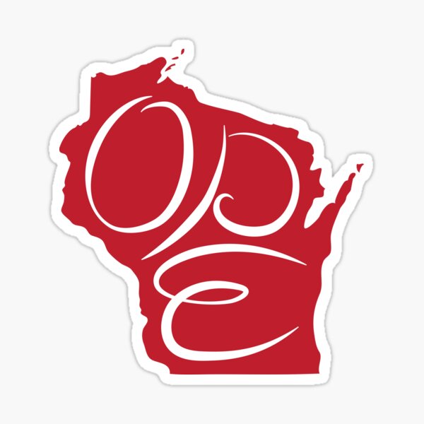 "Ope Wisconsin Fer Ya" Sticker for Sale by FancyHatPenguin | Redbubble
