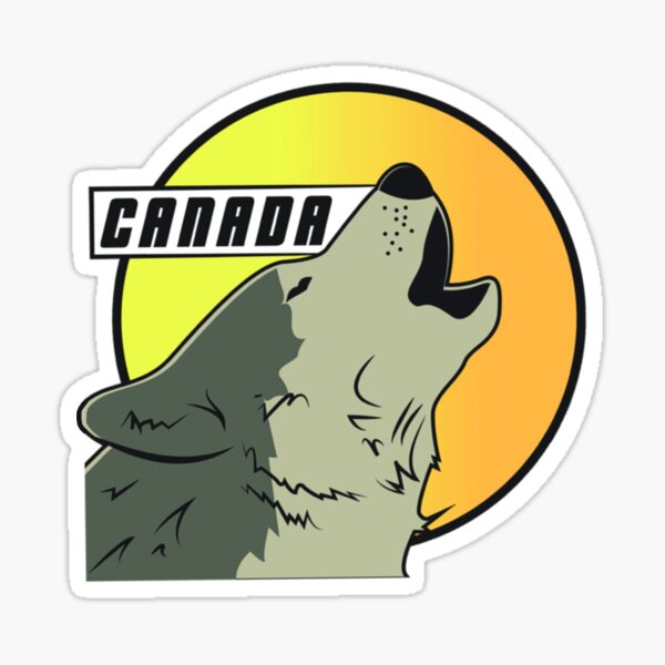 "Canadian Wolf" Sticker for Sale by Jessrea | Redbubble