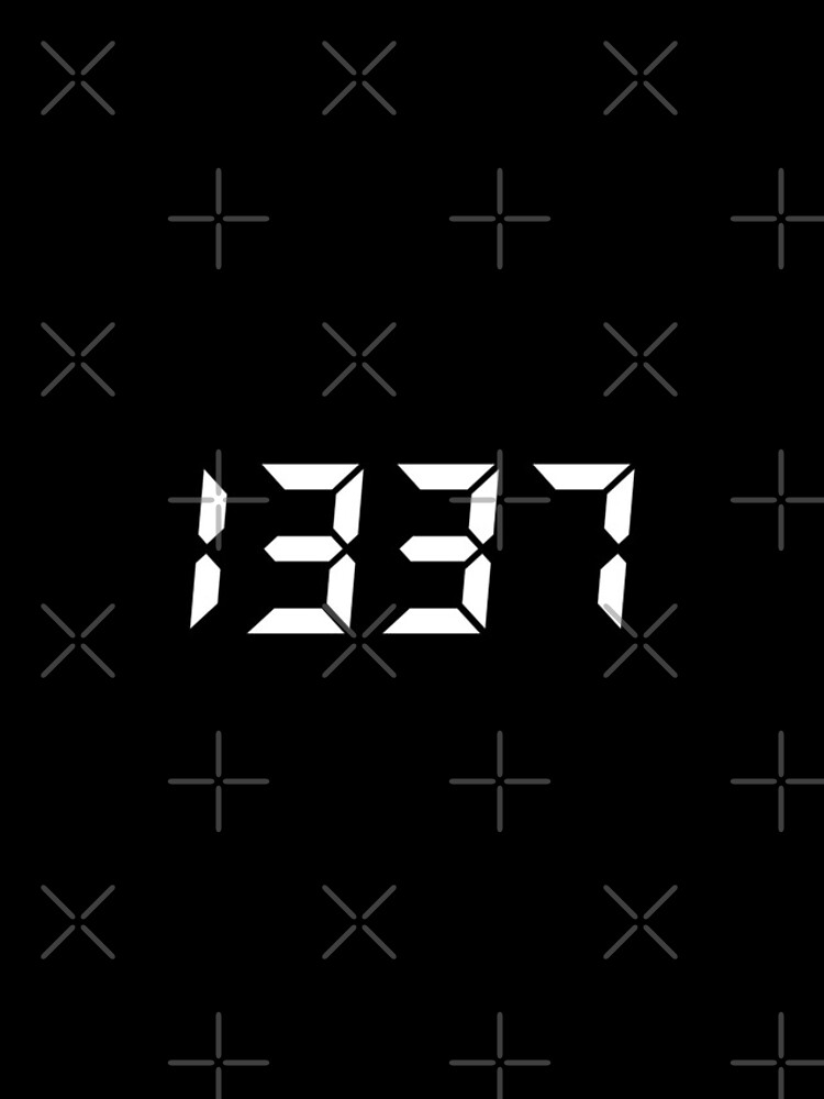 "1337 - Leet Geek/Hacker Digital Clock Style White Text" iPhone Case ...