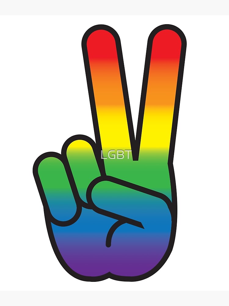 Peace Sign Hand Gay Lgbt Pride Month Embroidery Embroidery Shops