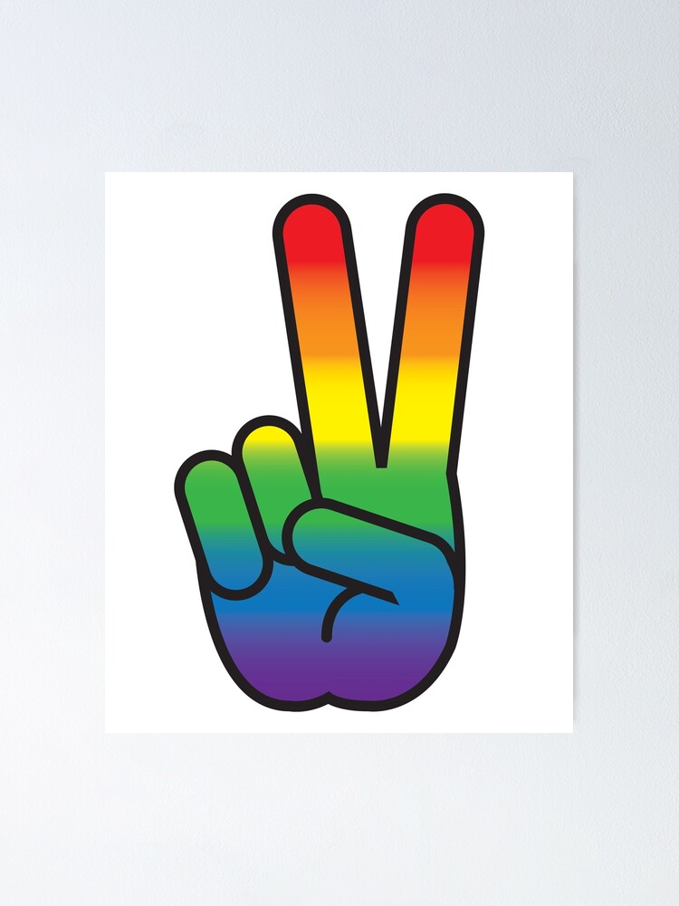 Peace Symbol Gay Pride Poster For Sale By Lgbt Redbubble