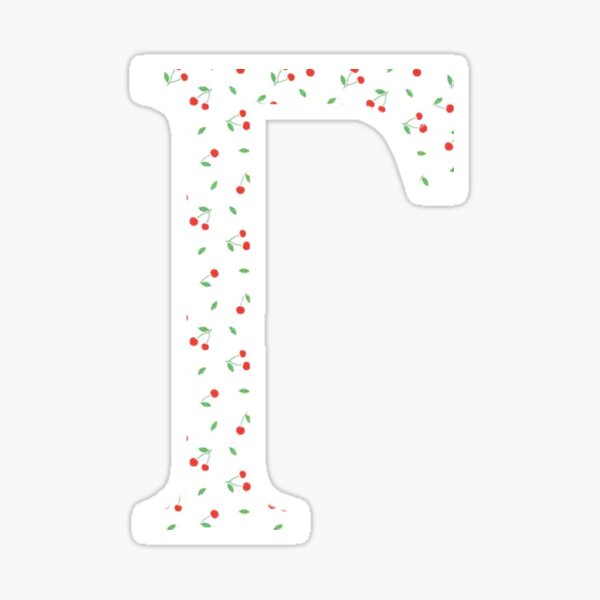 "Gamma Cherry Sorority Greek Letter" Sticker by lissullivan | Redbubble