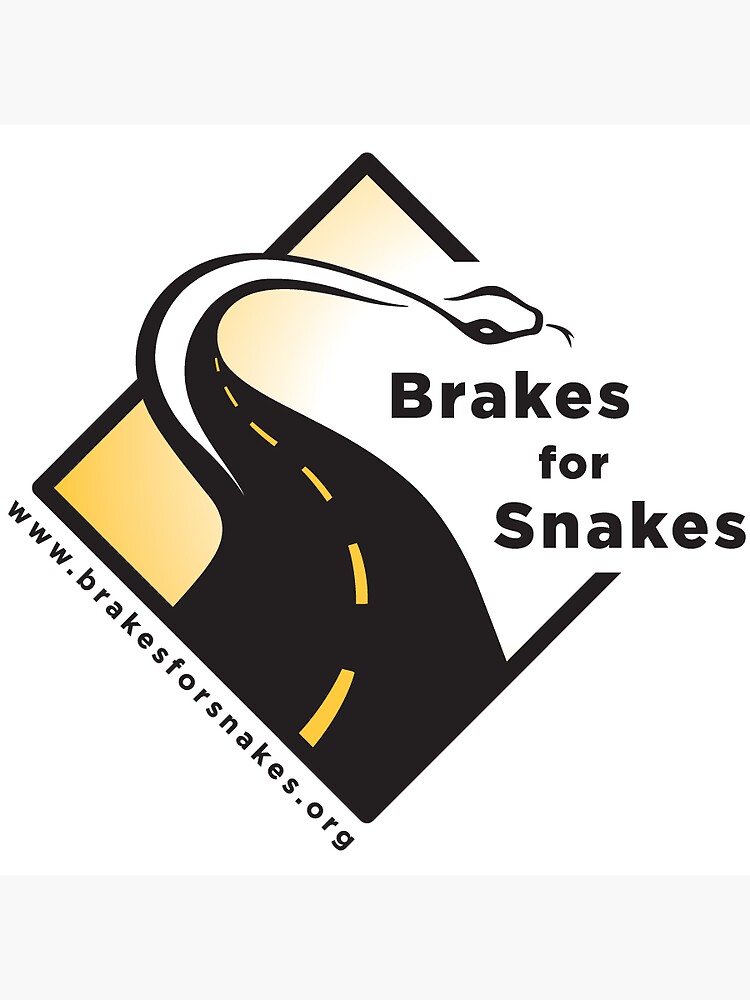 "Brakes for Snakes large" Sticker by CaribbeanBoas | Redbubble