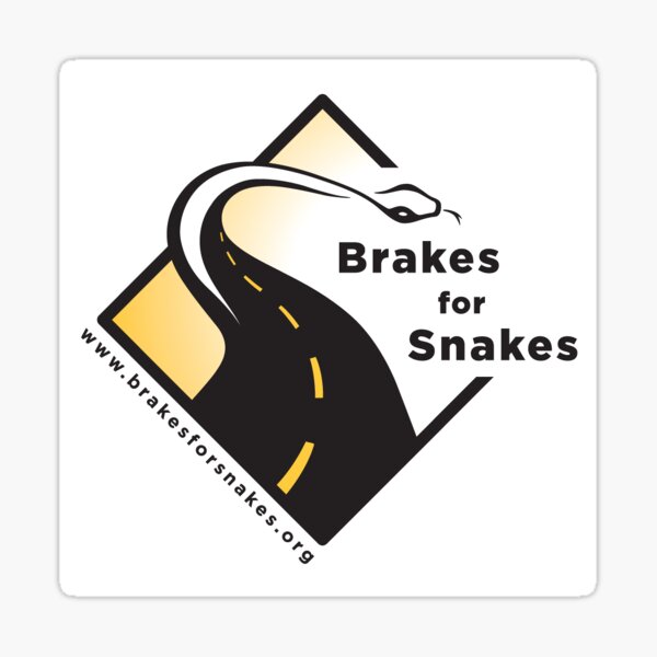 "Brakes for Snakes large" Sticker by CaribbeanBoas | Redbubble