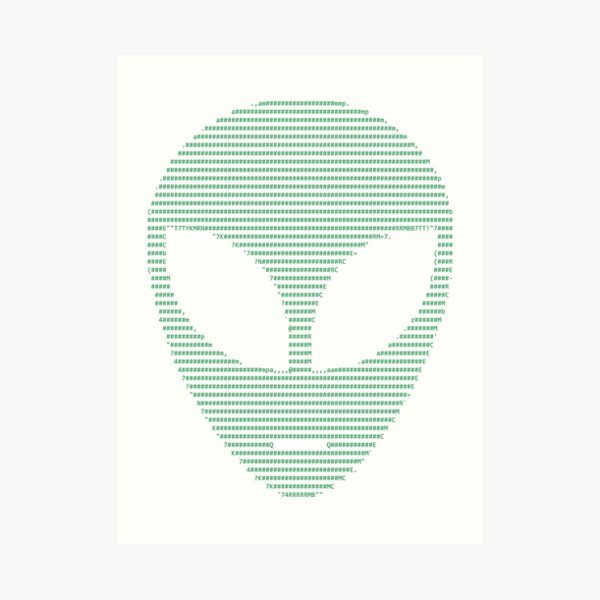 "ASCII Alien matrix Face" Art Print for Sale by outkast-oasis | Redbubble