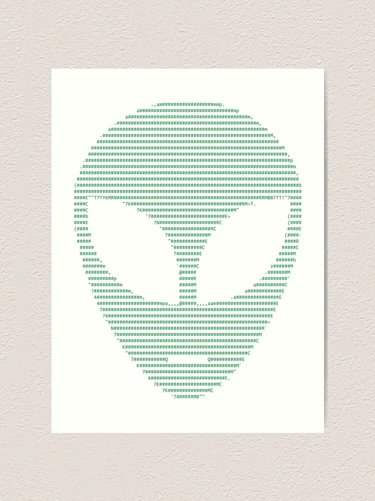 "ASCII Alien matrix Face" Art Print for Sale by outkast-oasis | Redbubble