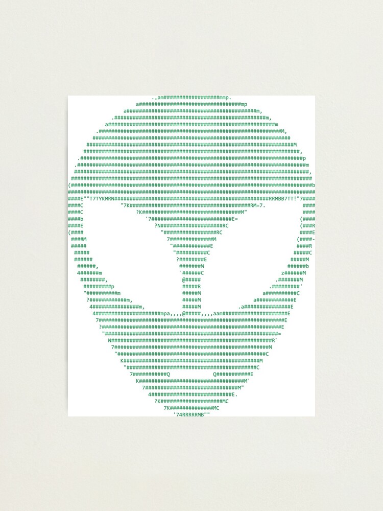 "ASCII Alien matrix Face" Photographic Print by outkast-oasis | Redbubble