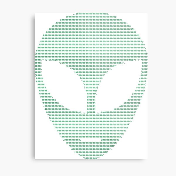 "ASCII Alien matrix Face" Metal Print for Sale by outkast-oasis | Redbubble