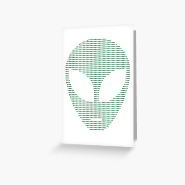 "ASCII Alien matrix Face" Greeting Card by outkast-oasis | Redbubble