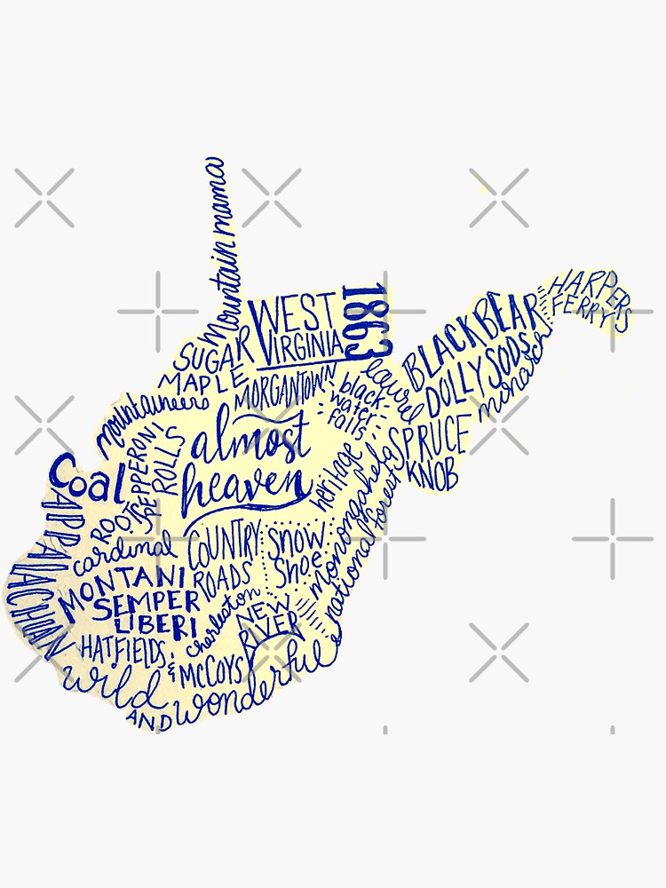 "Almost Heaven" Sticker by bmcnemar93 | Redbubble