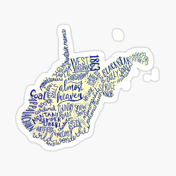 "Almost Heaven" Sticker for Sale by bmcnemar93 | Redbubble