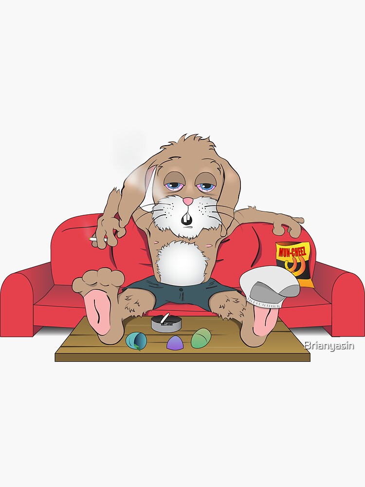 "420 Easter Bunny" Sticker by Brianyasin | Redbubble