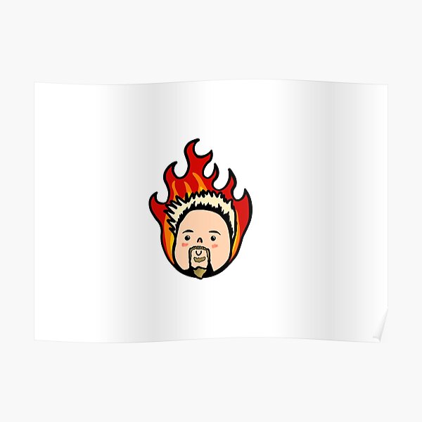 "Guy Fieri Kawaii Flavortown" Poster by savebeesplease | Redbubble