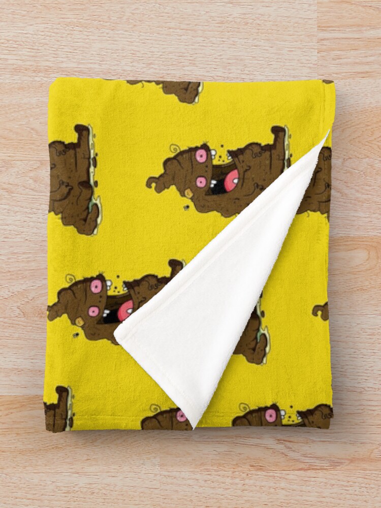 "Poop Monster" Throw Blanket for Sale by striffle | Redbubble