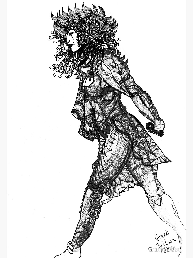 "Walk tall [Pen Drawn Figure Illustration]" Sticker by grantwilson ...