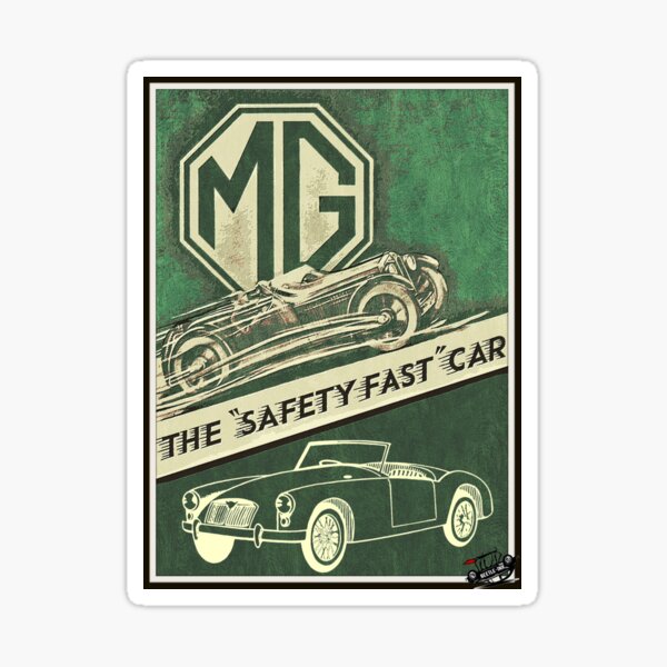 "MGA safety fast" Sticker by stevenpoulton | Redbubble