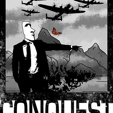 "CONQUEST" Sticker for Sale by Kontrolpian | Redbubble